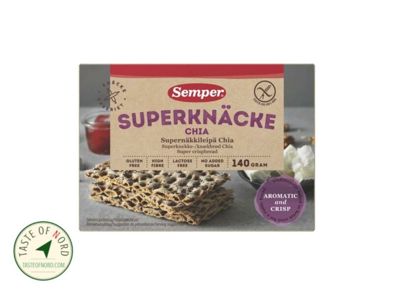 Superknäcke Chia Gluten-Free Crispbread SEMPER 140g Superknäcke Chia ...
